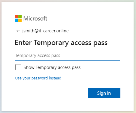 How to Setup Temporary Access Passwords in Azure AD