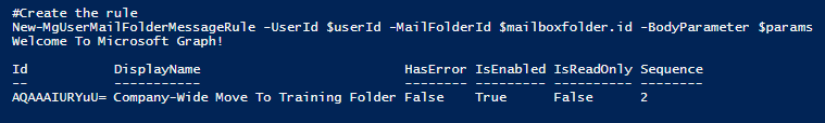 How To Create Mailbox Rules With Microsoft Graph Powershell
