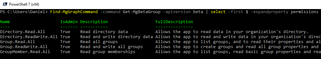 How To Find Permissions For Microsoft Graph Powershell