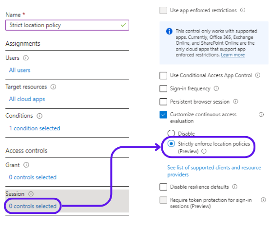 How To Use Strictly Enforce Location Policies In Conditional Access