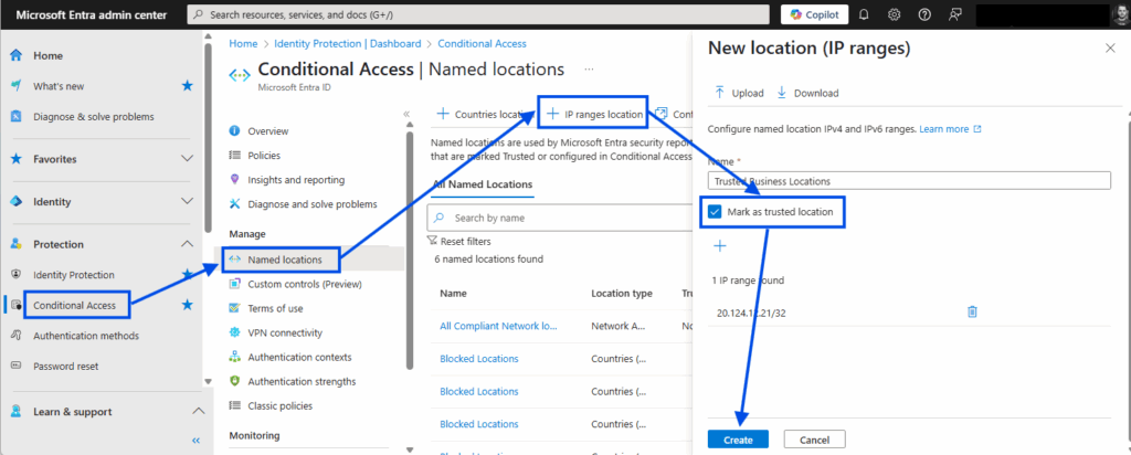 Configure Microsoft Entra Trusted Network Locations for Better Protection