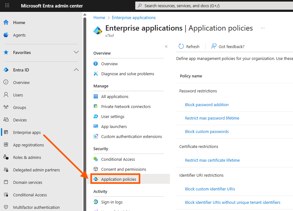 Recommended Application Policies for Microsoft Entra Apps